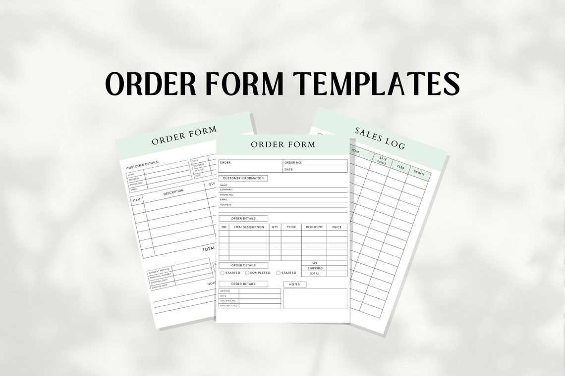 Order Form Template Simple Order Form Template Order Form Template ...