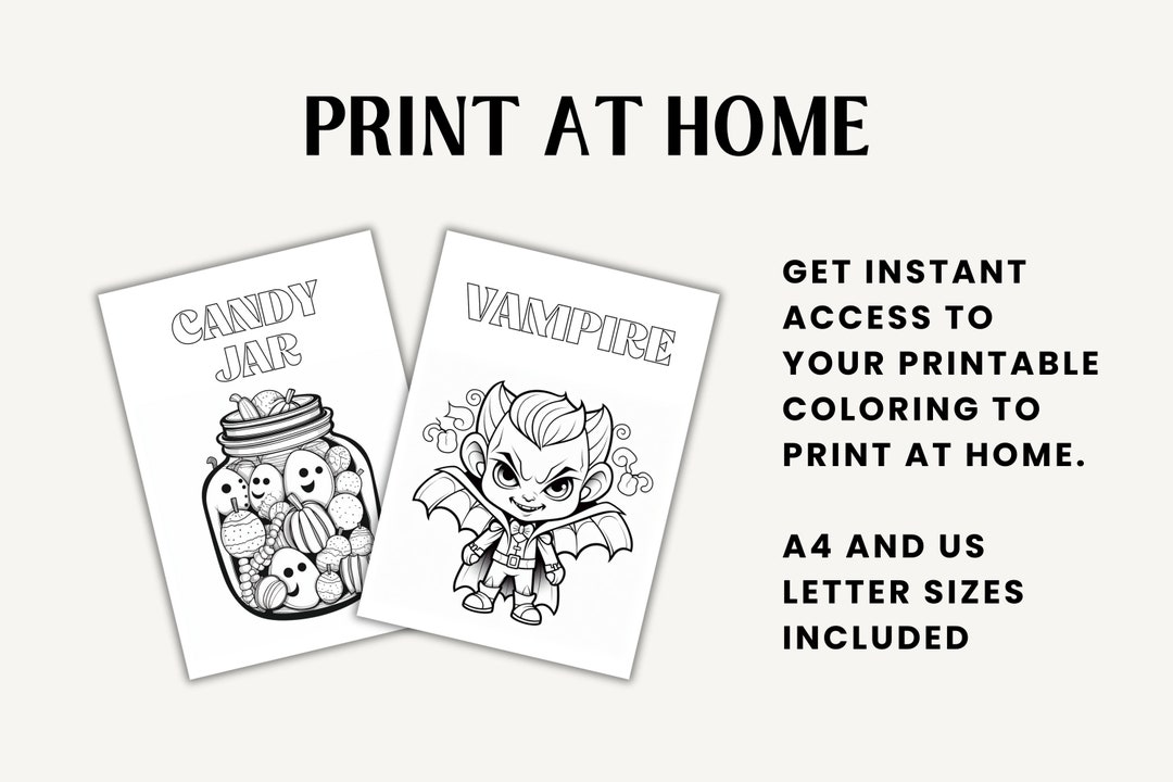 Halloween Coloring Pages Bundle | Cute Halloween Coloring Book PDF ...
