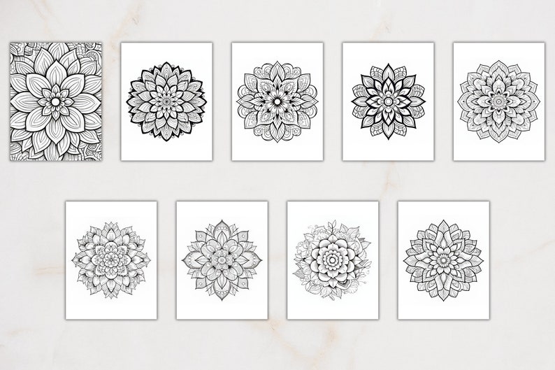 Mandala Coloring Sheets Coloring Mandalas PDF Coloring - Etsy