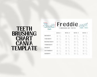 Teeth Brushing Reward Chart | Teeth Brushing Chart Printable | Brush ...
