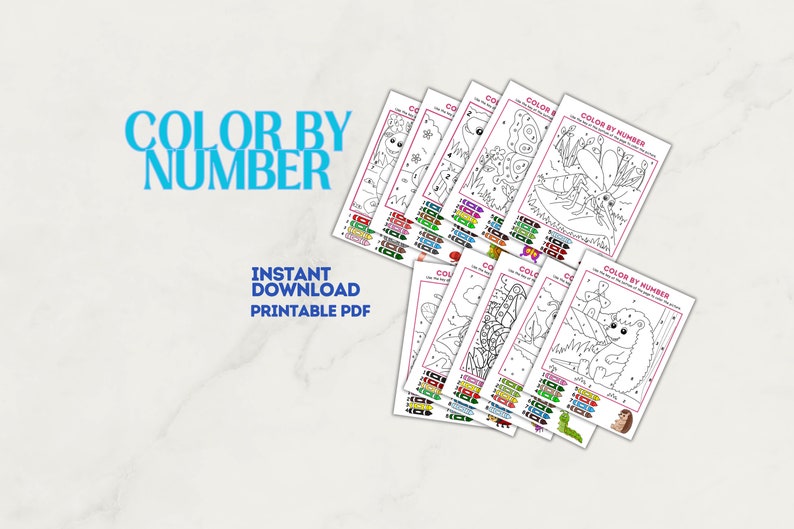 Spring Color by Number Worksheets | Spring Kids Coloring Pages | Spring ...