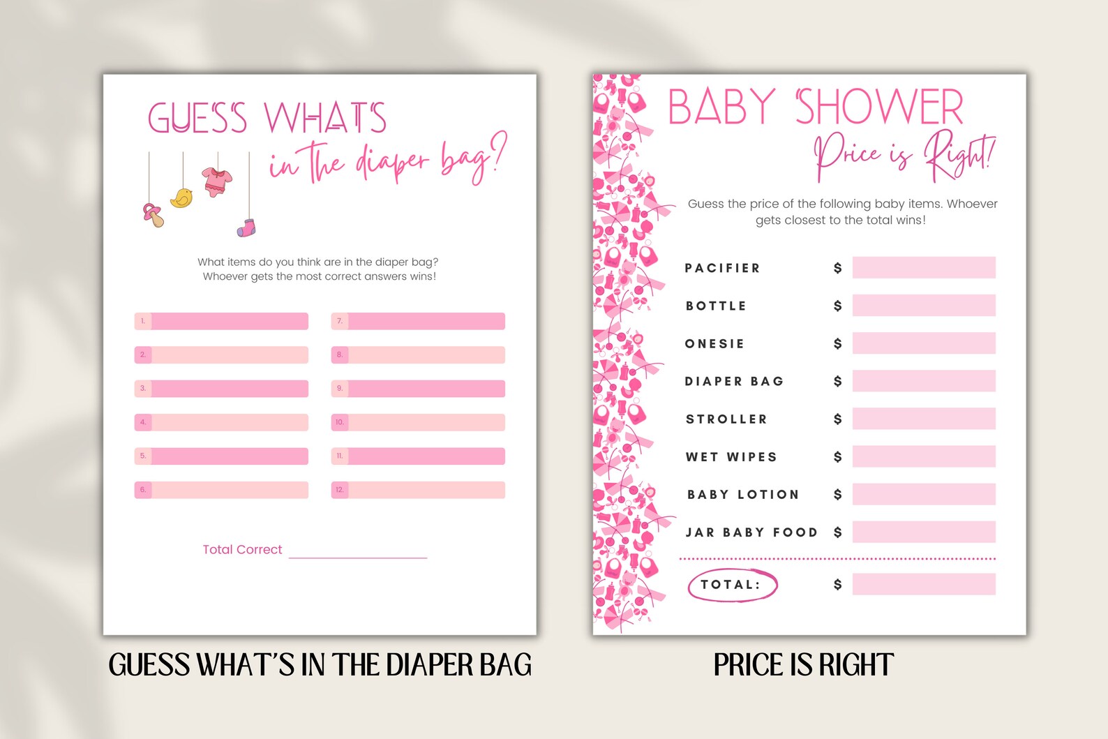 Editable Baby Shower Games Canva | Baby Shower Game | Baby Shower ...