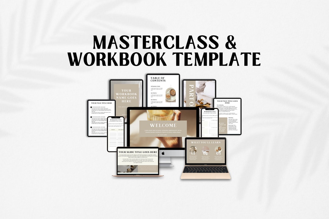 Course Templates Canva | Course Workbook Template | Online Course ...