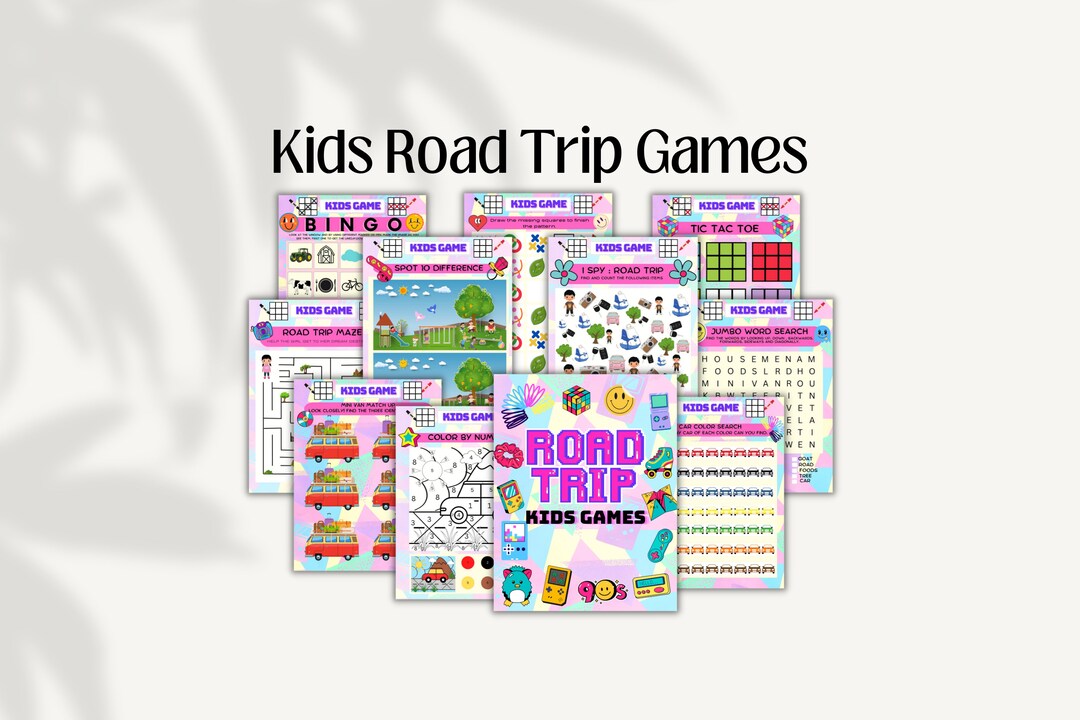 Road Trip Games | Printable Road Trip Games | Road Trip Games for Kids ...