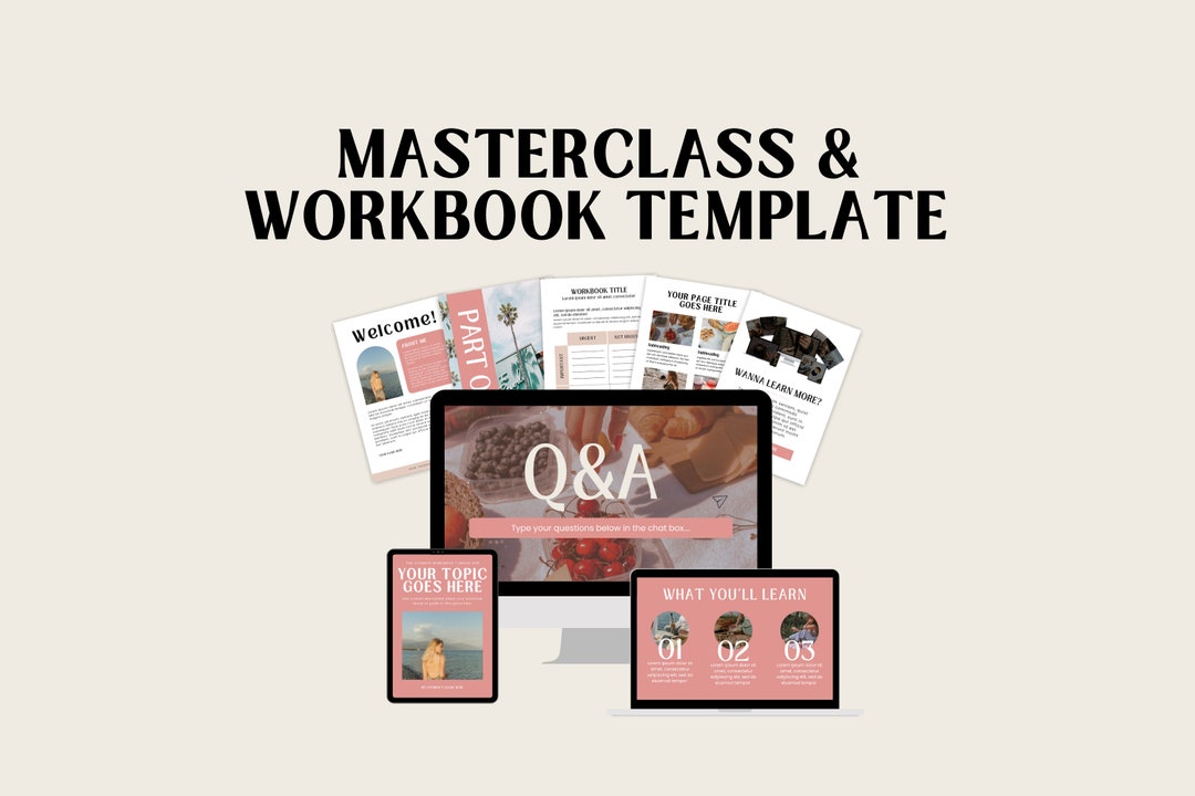 Course Templates Canva | Course Workbook Template | Online Course ...