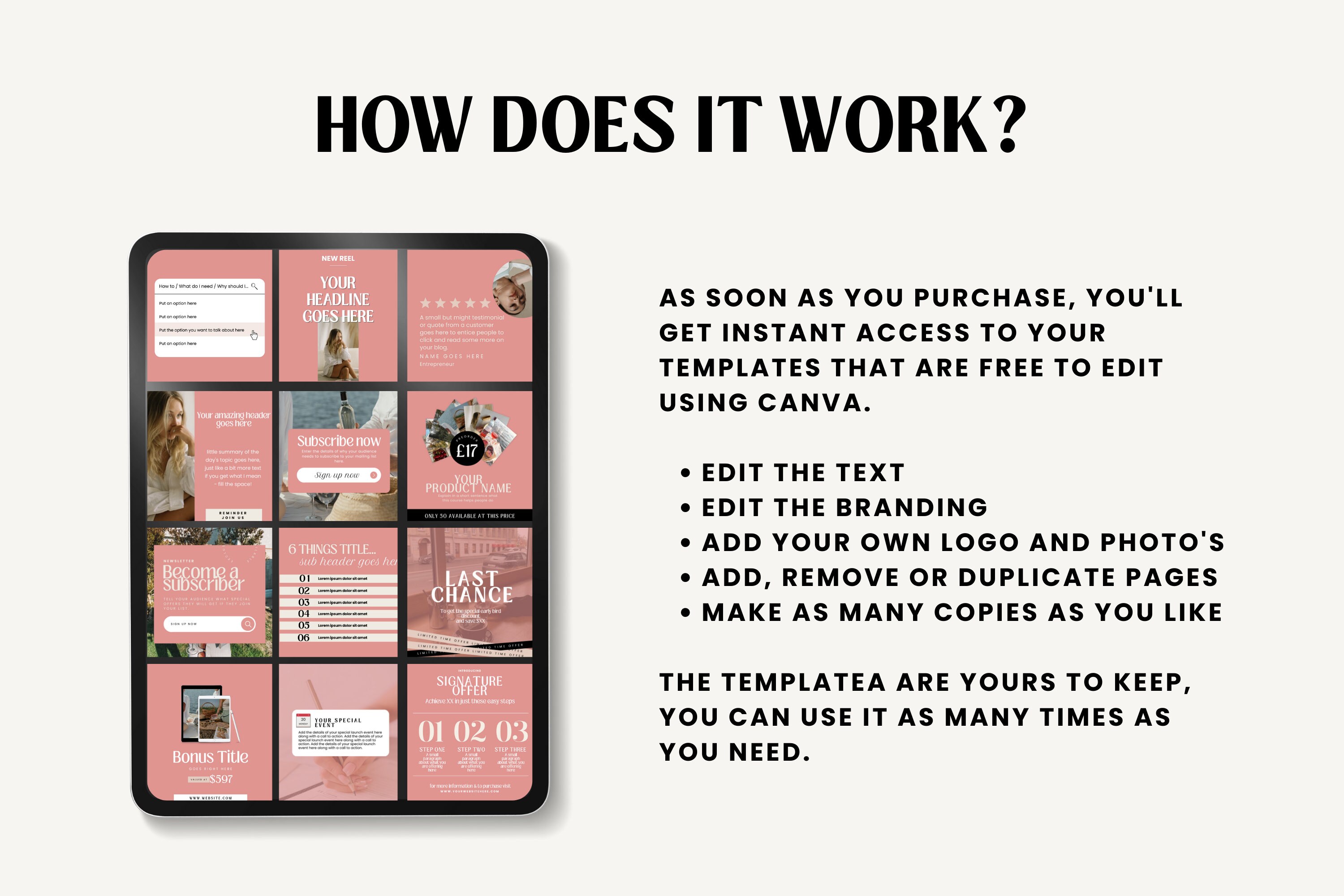 Course Templates Canva | Online Course Content Template | Canva ...