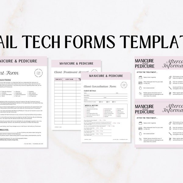 Nail Tech Digital Intake Forms - Etsy