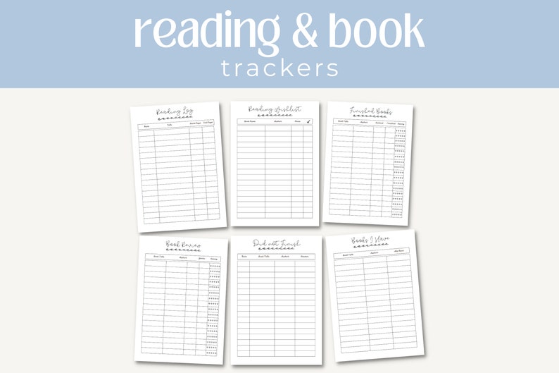 Reading Planner Printable Printable Reading Planner Journal Reading ...