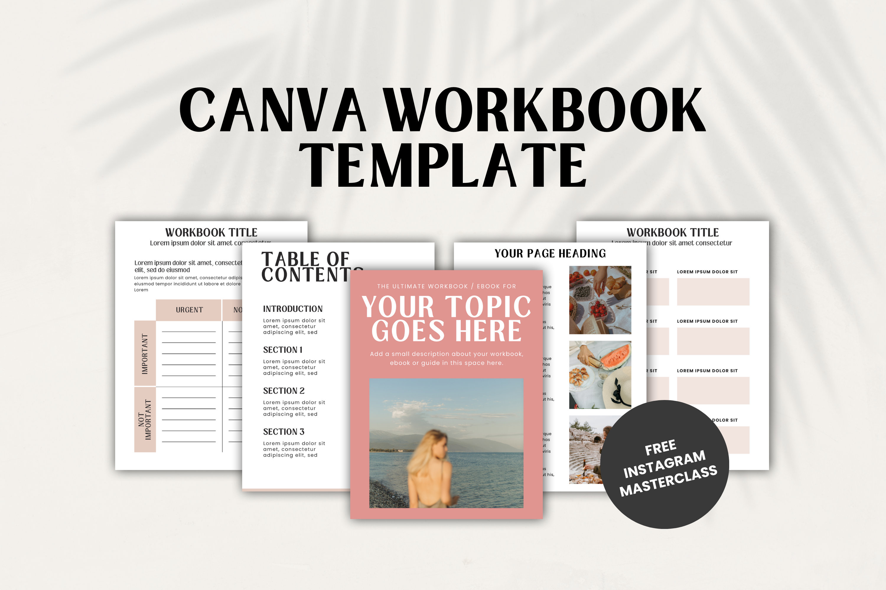 Workbook Canva Template Coach | Coaching Workbook Template | Workbook ...