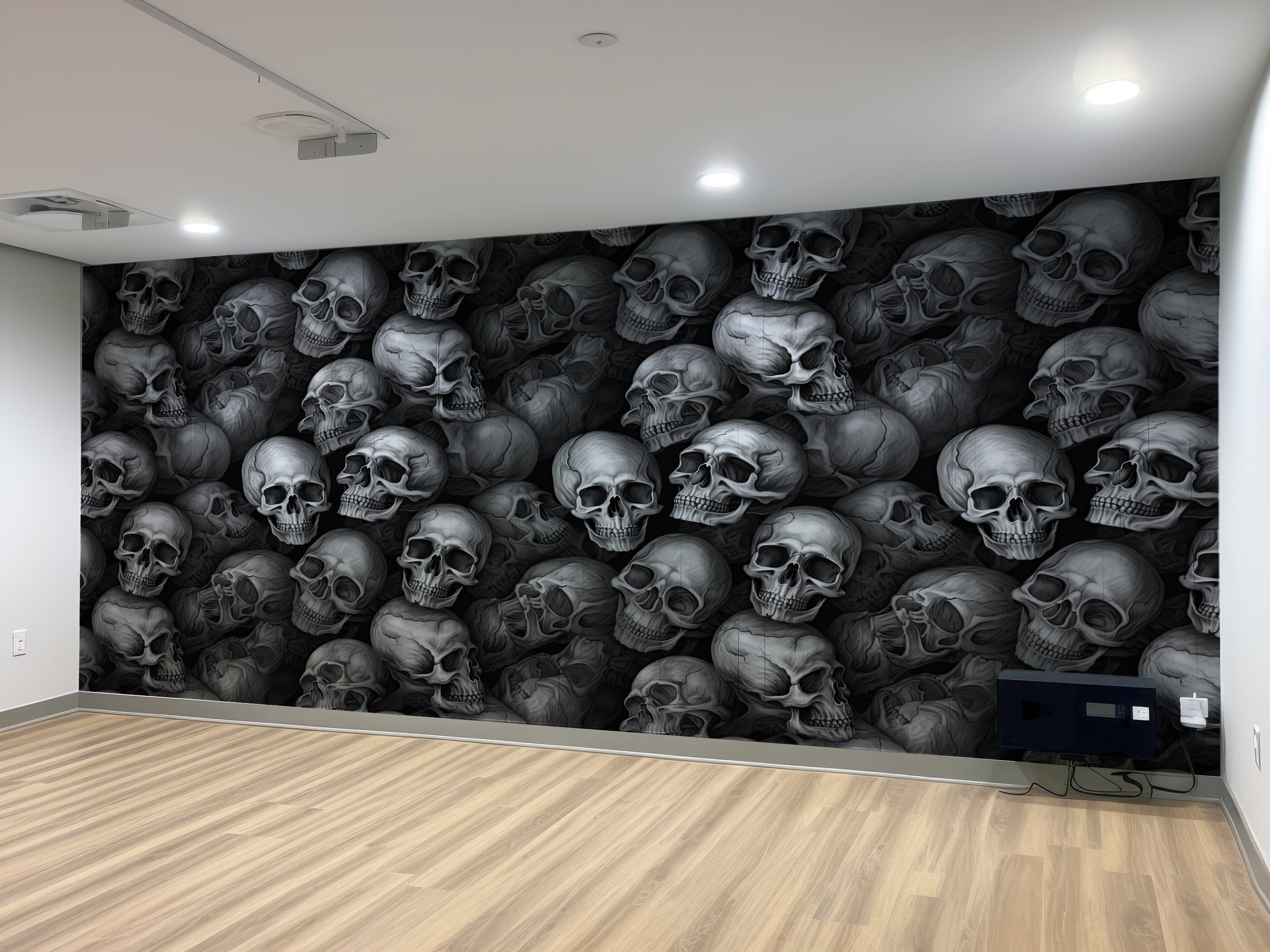 Skull Pattern Monochrome - Skull Pattern | Digital Download | Creative ...