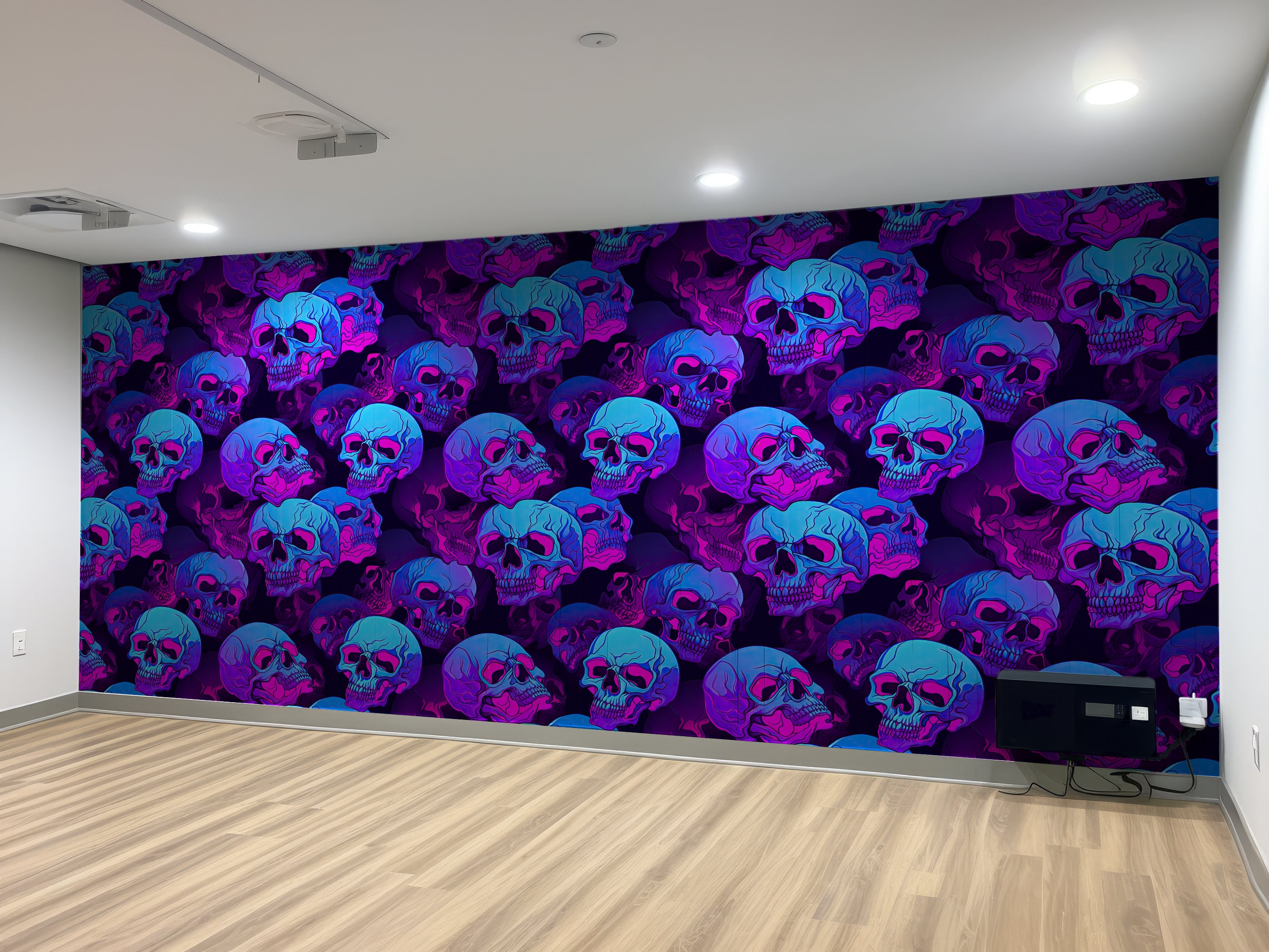 Schädel Muster Neon - Skull Pattern PNG | Digital Download | Creative ...