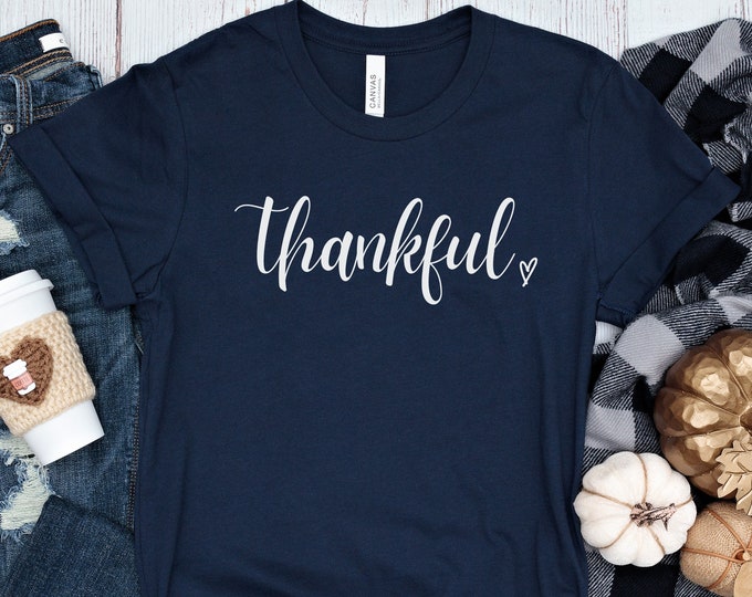 Thankful Shirt, Thanksgiving, Thankful Fall, Fall Shirt, Thankful ...
