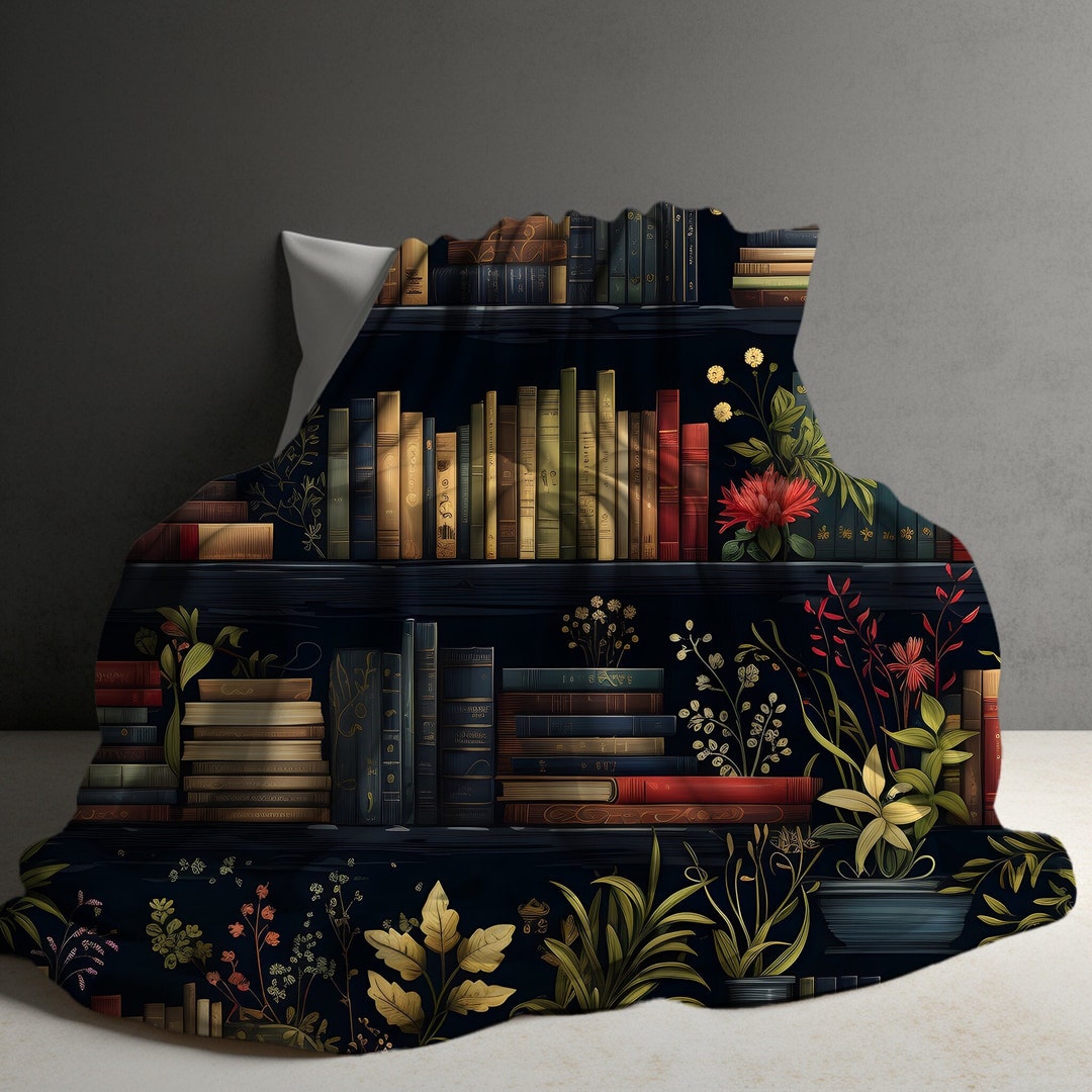 Book Blanket, Vintage Books Blanket, Soft Cozy Throw Blankets, Gift for ...