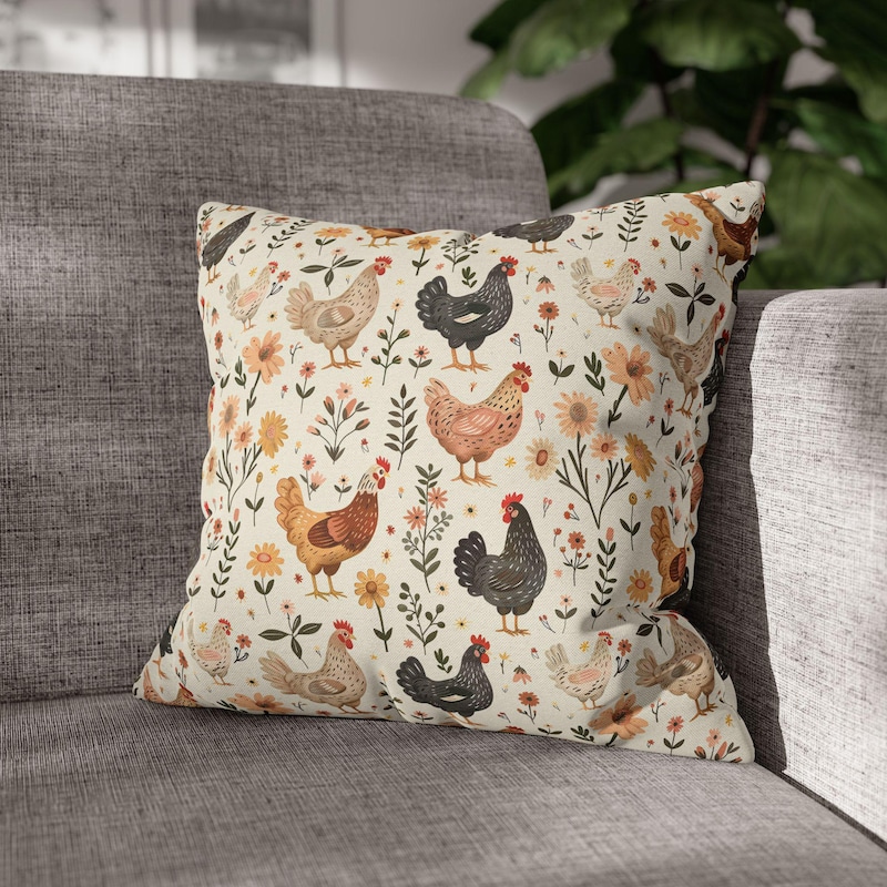 Chicken Themed Pillow - Etsy