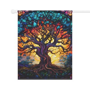 House Flag, Nature Flag, Tree of Life Flag, Housewarming Flag, Woodland ...