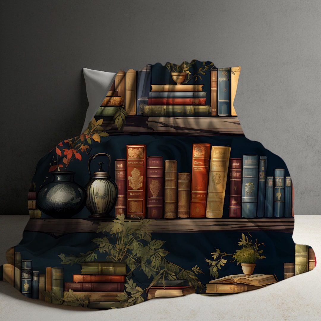 Book Blanket, Vintage Books, Reading Blanket, Soft Cozy Throw Blankets ...