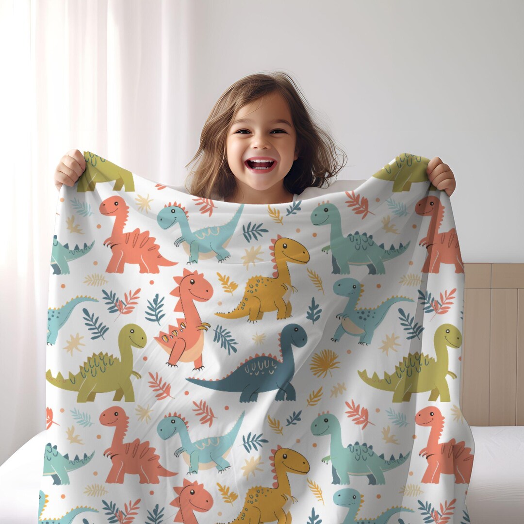 Kids Dinosaur Blanket, Boy Blanket, Baby Blanket, Kids Blanket, Gift ...