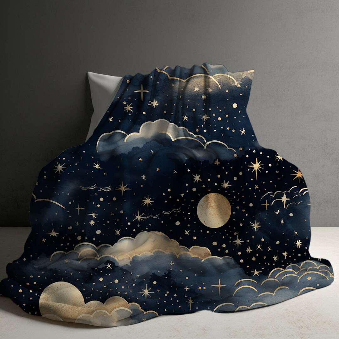 Celestial Moon, Blanket for Bed, Sofa Throw, Cozy Blanket Gift Gifts ...