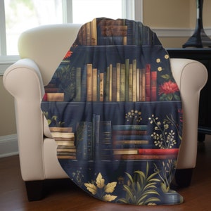 Book Blanket, Vintage Books Blanket, Soft Cozy Throw Blankets, Gift for ...