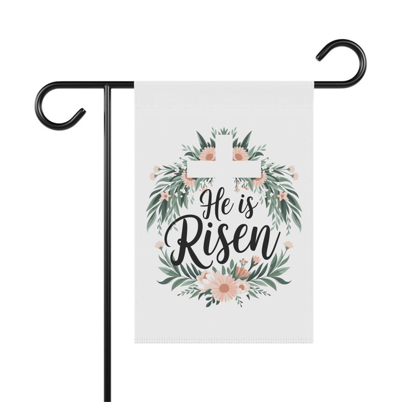 Easter House Flag, Easter He is Risen Christian Housewarming Gift Luke ...