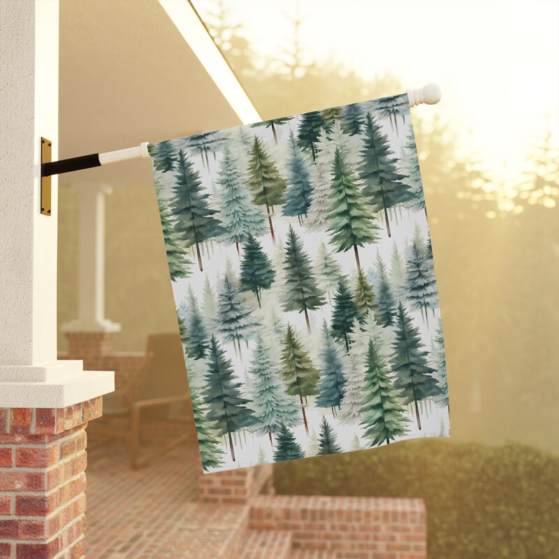 Evergreen House Flag - Etsy