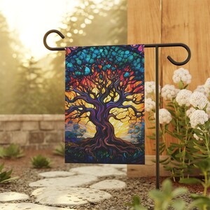 House Flag, Nature Flag, Tree of Life Flag, Housewarming Flag, Woodland ...