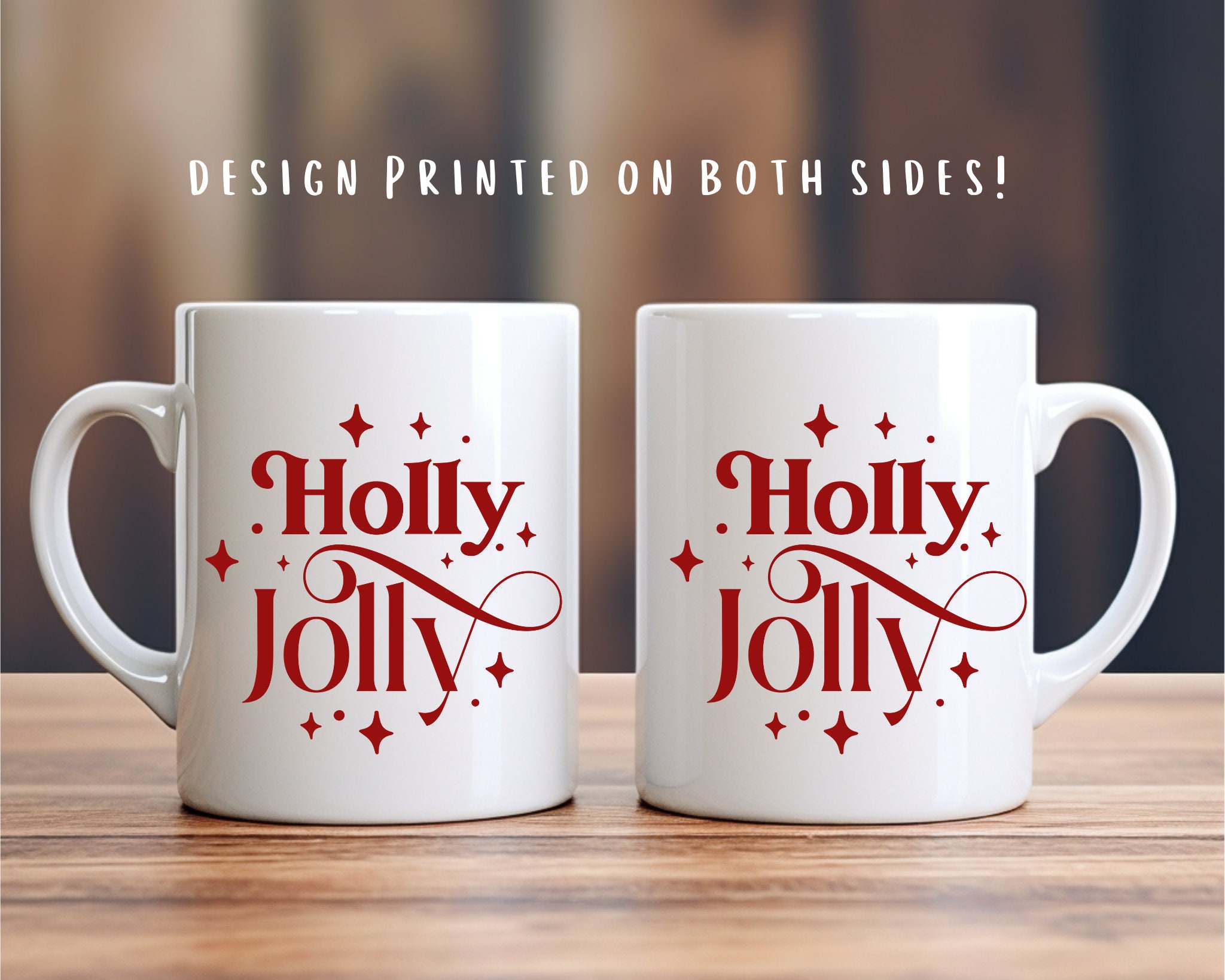 Holly Jolly Mug Christmas Mug Cute Christmas Cheer - Etsy