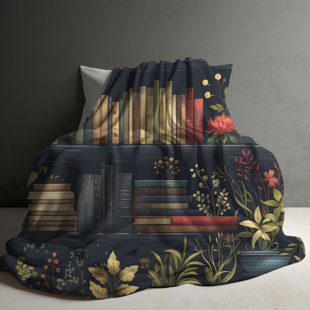 Book Blanket, Vintage Books Blanket, Soft Cozy Throw Blankets, Gift for ...