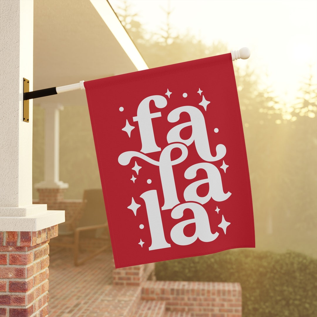 Christmas Yard Flag, Falala Christmas Flag, Housewarming Gift ...