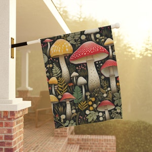 Mushroom Flag, Cottagecore Flag, Mushroom Lover Gift, Nature Flag ...