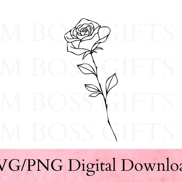 Rose Svg - Etsy