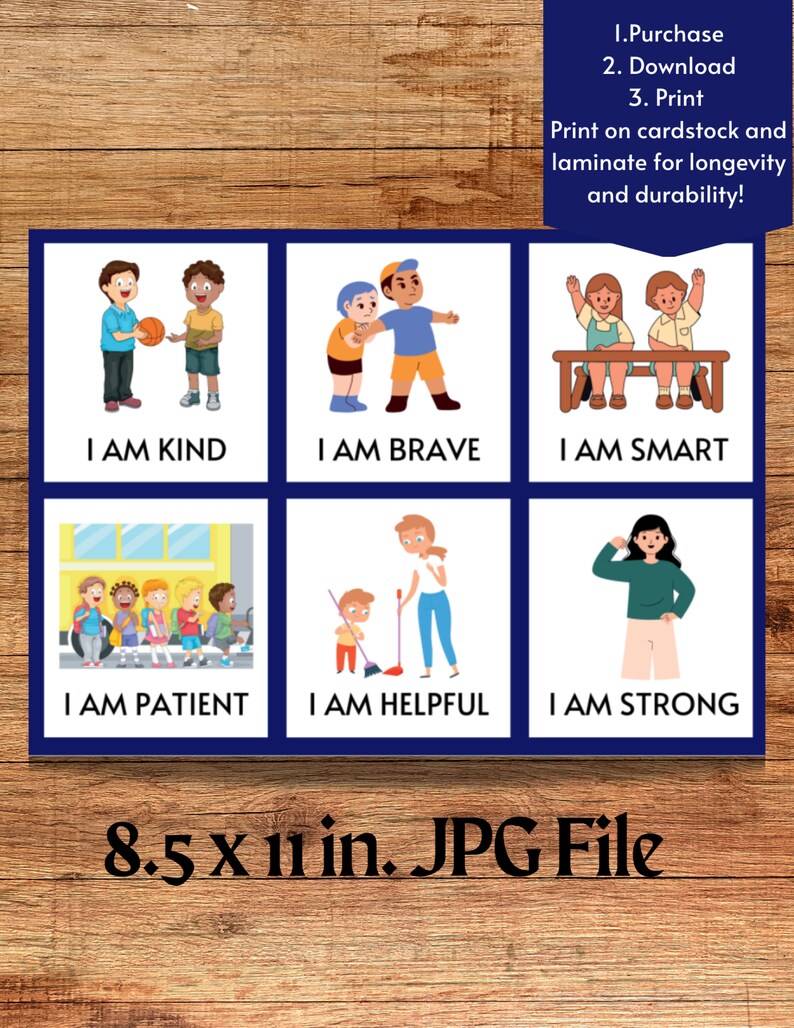 Children's Sight-word Affirmation Cards - Etsy