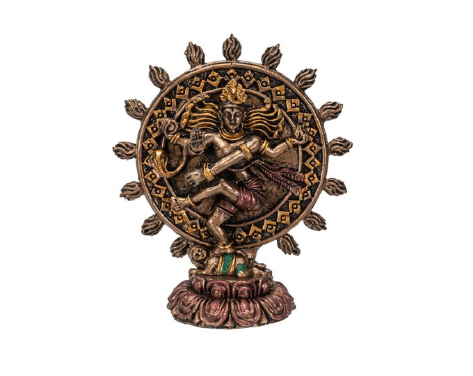 Small Shiva Nataraja Statue 3 Miniature Hindu God Resin Figurine Deity ...