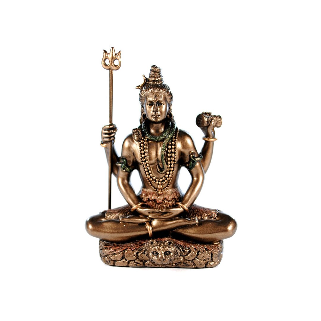 Small Shiva Statue 3.5 Seated Miniature Hindu God Deity - Etsy