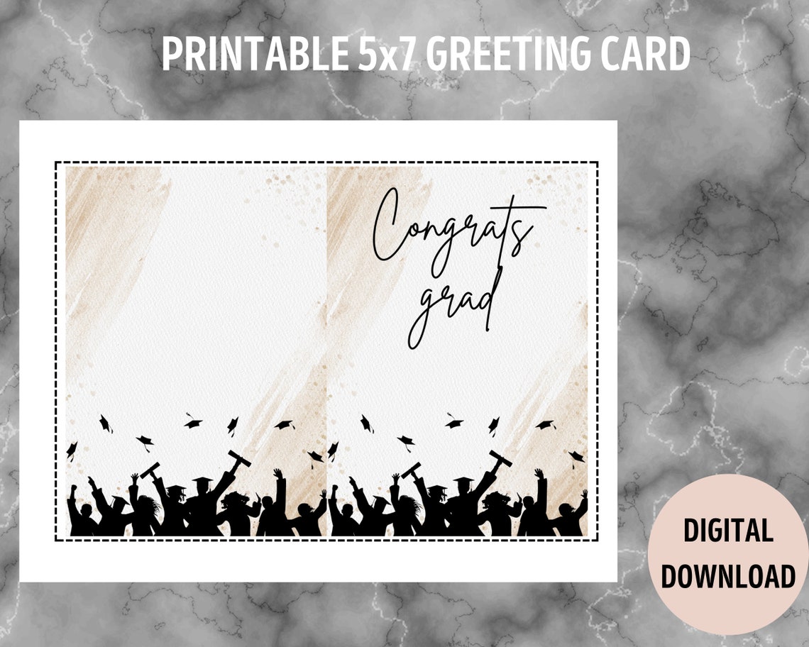 Printable Graduation Cards, Graduation Card, Congrats Grad, Card for ...