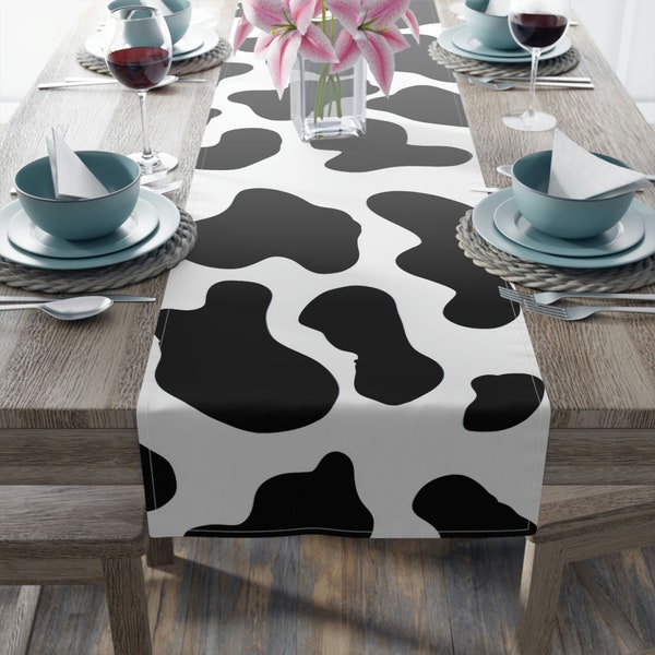 Cow Print Table Runner - Etsy