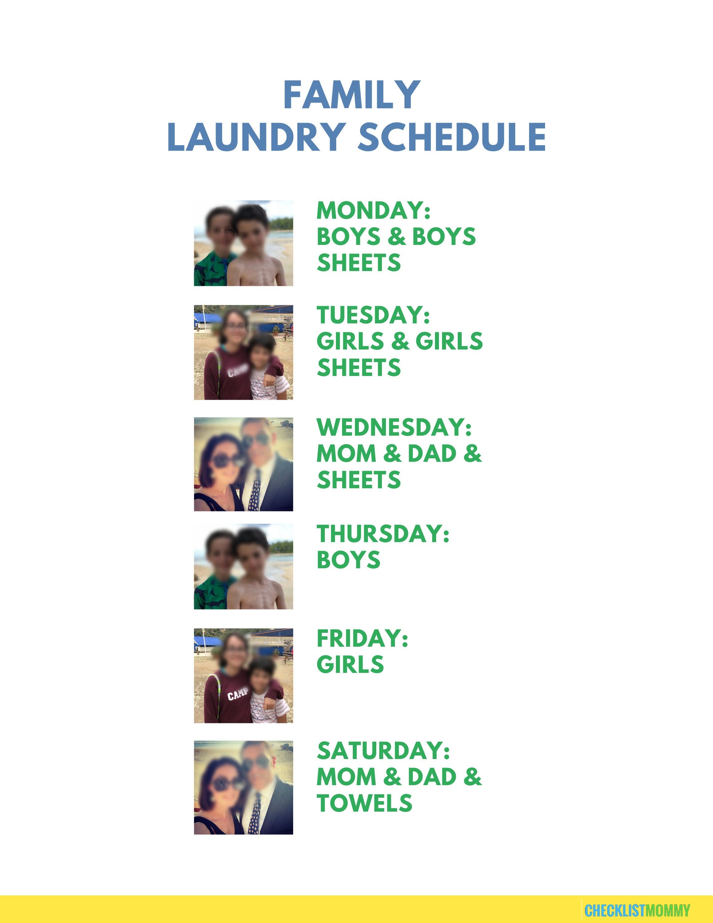 CHECKLISTMOMMY STARTER PACK: Diaper Bag Checklist, Laundry Chart ...