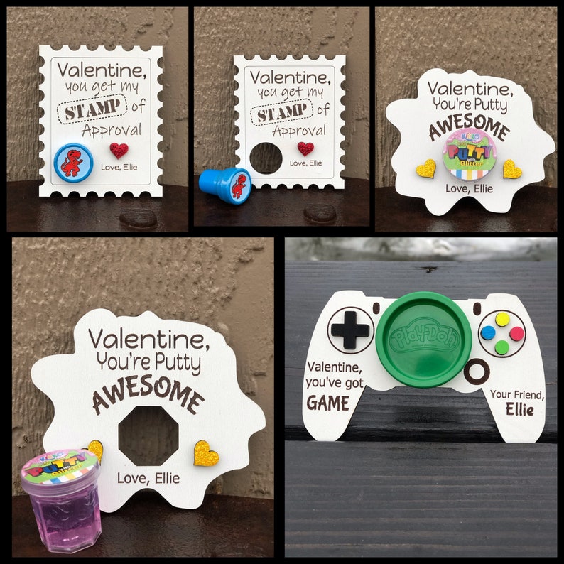 Laser Cut Valentine Cards SVG File. Stamp, Putty, Play-doh File. Kids ...