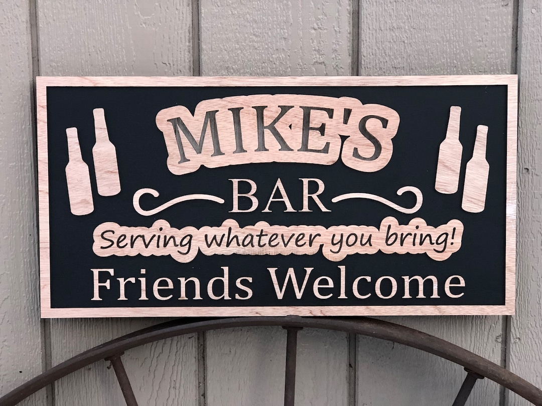 Laser Cut Bar SVG File, Laser Ready, Custom Bar File - Etsy