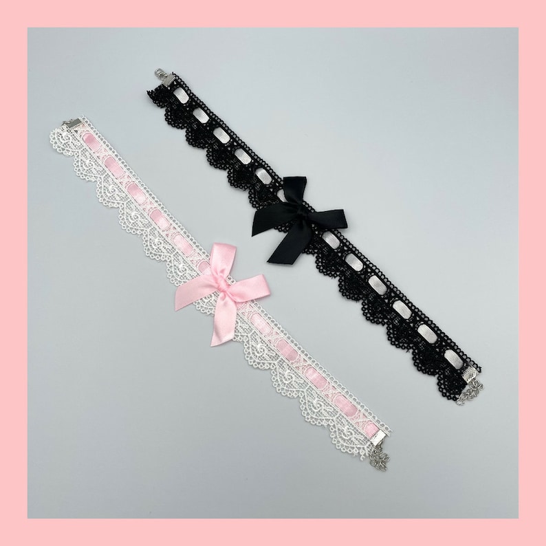 Light Coquette and Dark Coquette Chokers - Etsy