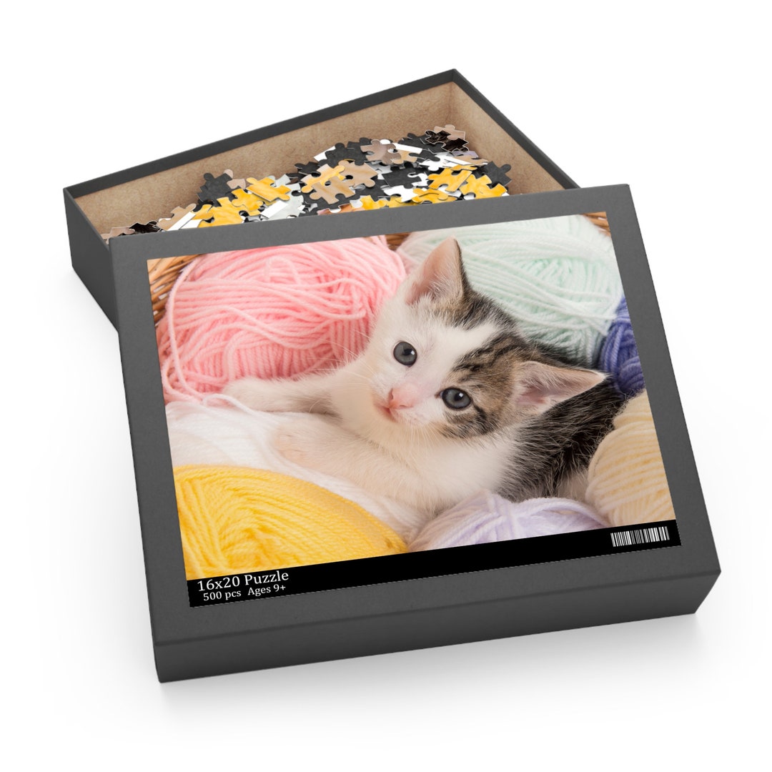 Yarn Kitten Puzzle Charming Feline Art Perfect Gift for Cat Lovers - Etsy