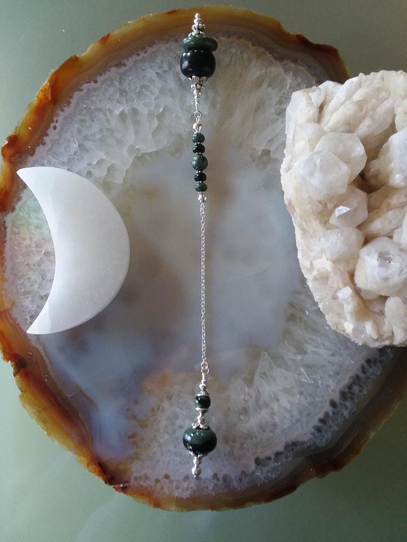 Kambaba Pendulum, Gemstone Pendulum, Wire Wrapped Pendulum, Dowsing ...