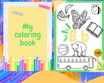 Alphabet Coloring Pages 26 Pages Coloring Book Summer - Etsy