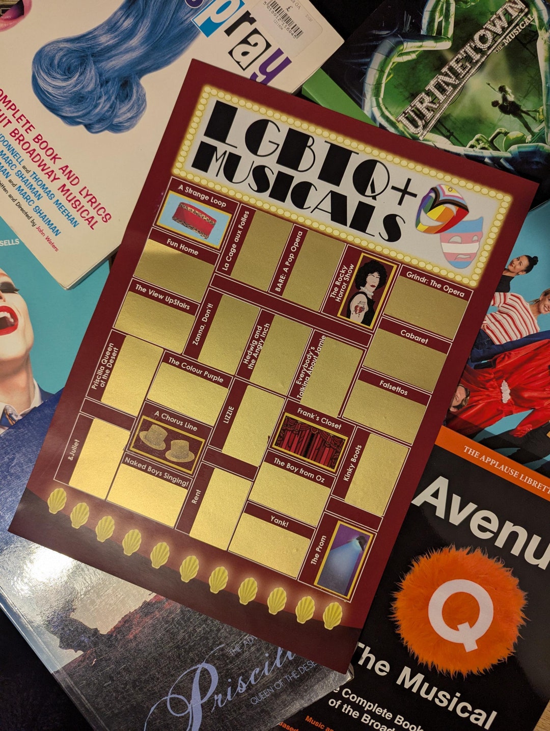 LGBTQ+ Musical Theatre Shows Scratch off Poster- West End and Broadway ...