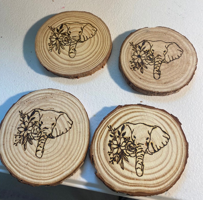 Custom Wood Burned Coasters - Etsy