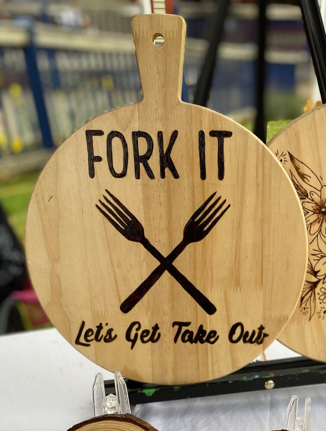 Wood Burned Fork It Cutting Board - Etsy
