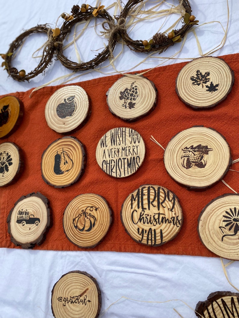 Custom Wood Burned Coasters - Etsy