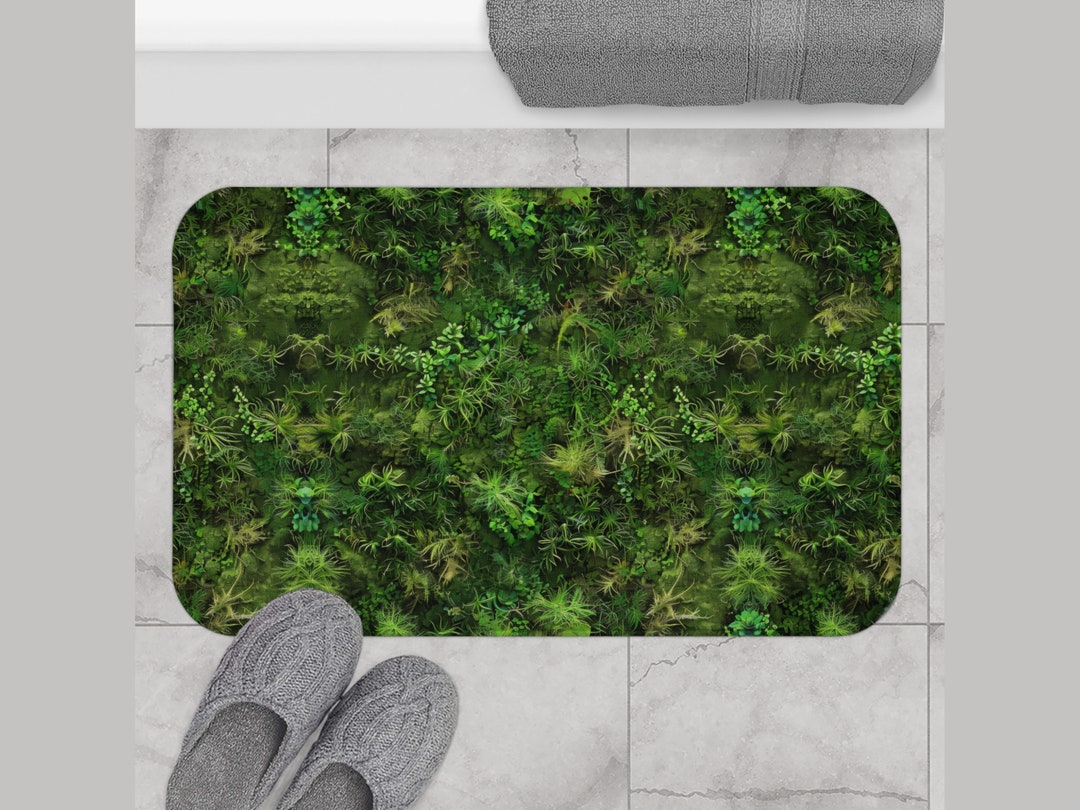 Moss Bath Mat, Moss Rug, Green Bath Mat, Unique Bath Mat, Moss Bathroom ...