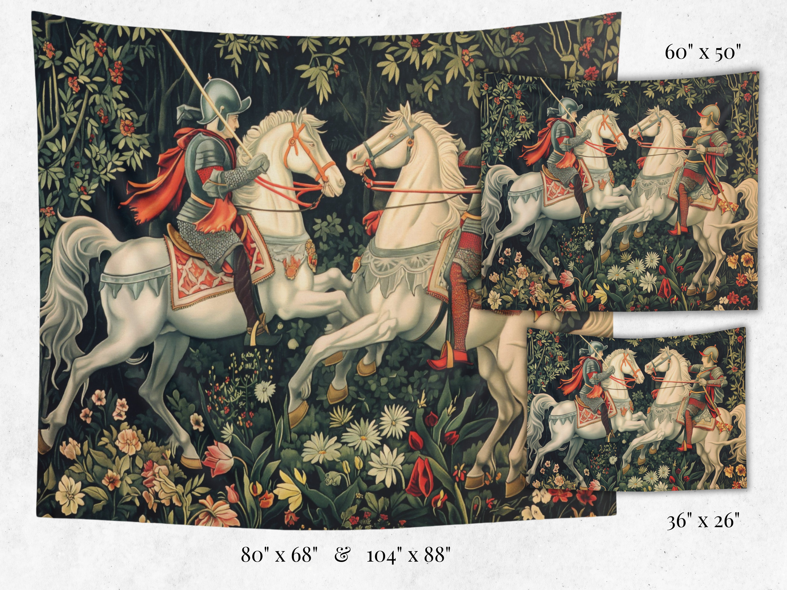 Medieval Wall Hanging, Medieval Tapestry, Lancelot Wall Hanging ...