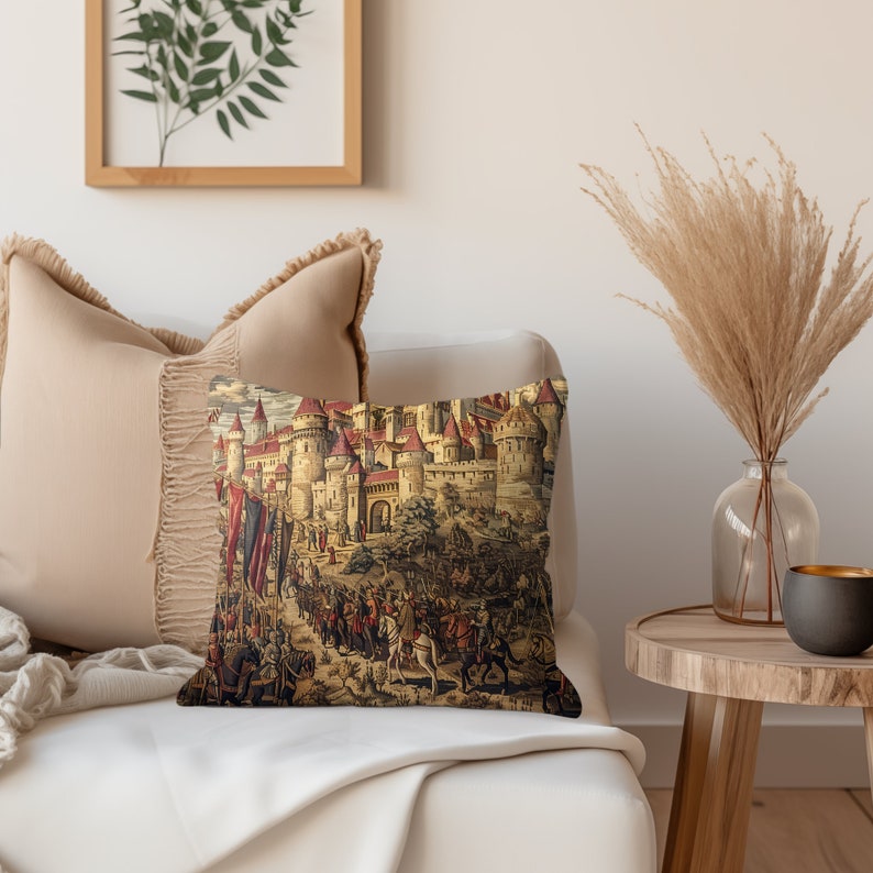 Medieval Castle Pillow, Renaissance Fair Pillow, Medieval Pillow ...